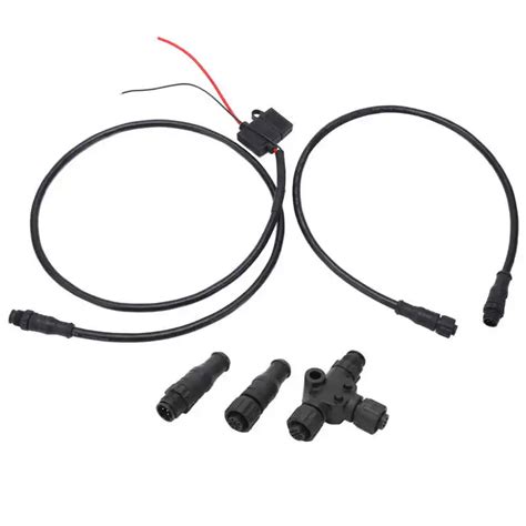 해양 Nmea 2000 스타터 키트 퓨즈 포함 전원 케이블 수컷 암컷 터미네이터 T 커넥터 Lowrance 네트워크 보트
