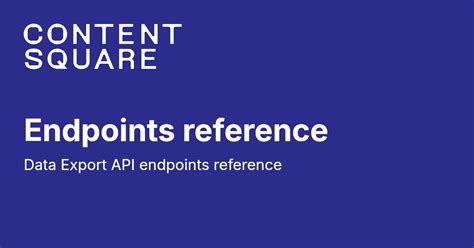 Endpoints Reference Apis