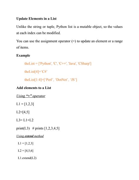 Solution List Methods In Python Studypool