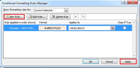 How To Conditional Format Dates Less Thangreater Than Today In Excel