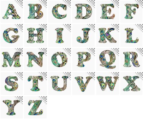 Premium Vector Az Letter Design Stylish Font Peacock Alphabet