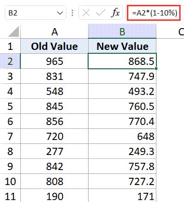 Calculate Percentage Change In Excel Increase Decrease Formula