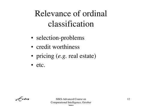 Ppt Ordinal Classification Powerpoint Presentation Free Download Id3334602