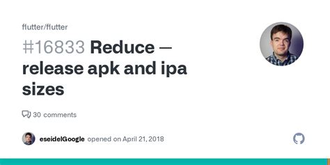 Reduce Release Apk And Ipa Sizes Issue Flutter Flutter GitHub