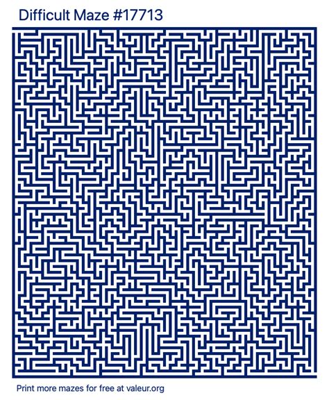Free Printable Difficult Maze With The Answer 17713