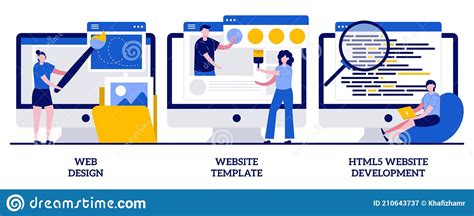 Web Design Website Template Html5 Development Concept With Tiny