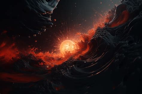 Premium Ai Image Surreal Abstraction Of Temporal Waves And Spatial 00562 00