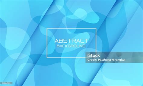 추상적인 파란색 톤 기하학적 곡선 모양 흰색 프레임 및 텍스트 디자인 현대 미래 배경 벡터 일러스트 0명에 대한 스톡 벡터 아트