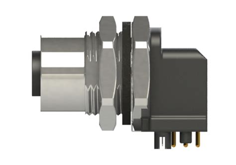 방수 Ip66 ~ 68 M12 A 코드 3핀 암 패널 실장 커넥터 A12d S203hprr Holin