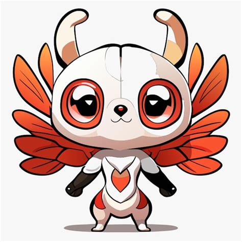 전체 몸 마스코트 스타일 요정 캐릭터 앞면 ⁇ 배경 ⁇ 터 일러스트레이션 만화 프리미엄 벡터