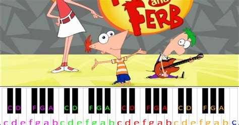 Phineas And Ferb Theme Song ~ Piano Letter Notes