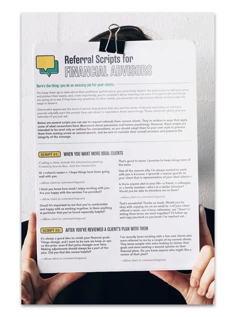 Referral Call Scripts For Financial Advisors Remindermedia