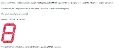 Solved Create A Truth Table And Then Use A Karnaugh Map To Chegg