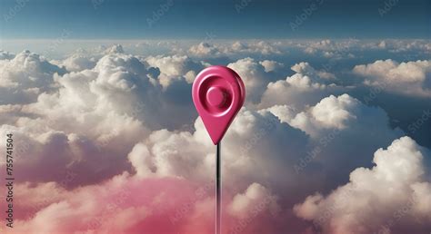3d map location point marker of map or navigation pin icon sign on