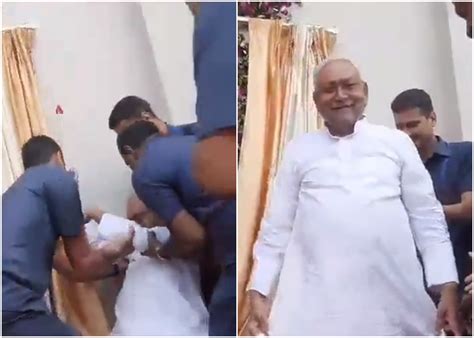 Watch Bihar Cm Nitish Kumar Collapses On Stage During Teachers Day