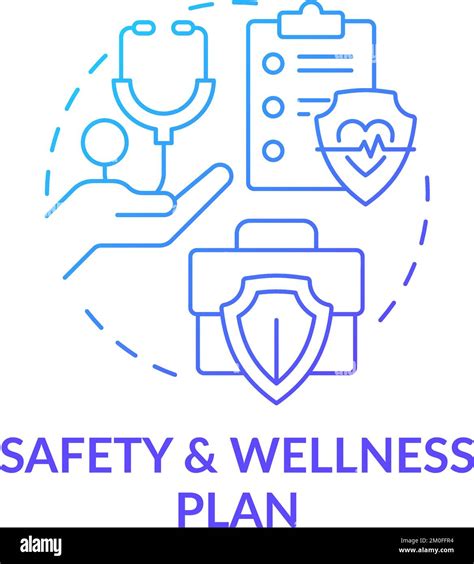 Safety And Wellness Plan Blue Gradient Concept Icon Stock Vector Image And Art Alamy