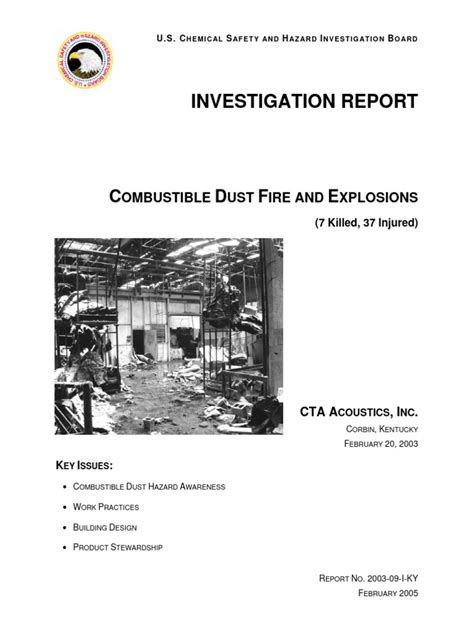 Csb Cta Investigation Report Download Free Pdf Fiberglass Combustion