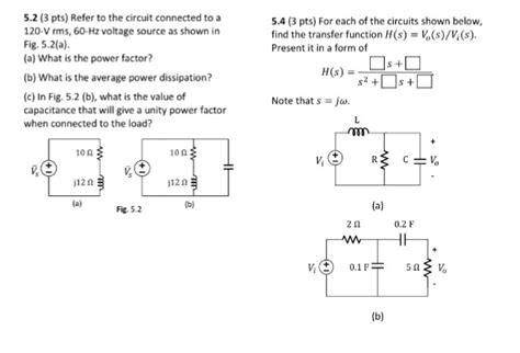 Solved Refer To The Circuit Connected To A 120 V Rms 60 Hz