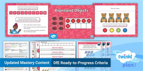 👉 Y1 Represent Objects Planit Maths Lesson 4 Twinkl