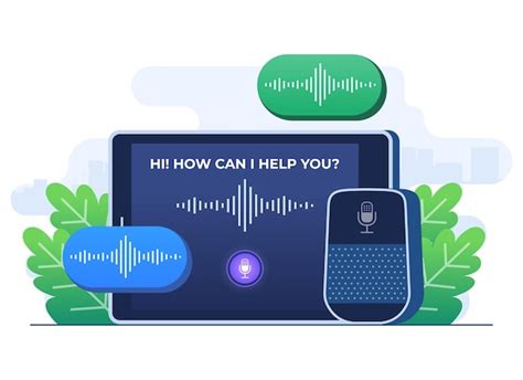 Premium Vector Online Voice Assistant Speech Recognition