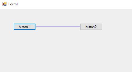 Winforms C Windows Forms Link Two Buttons By Line Stack Overflow