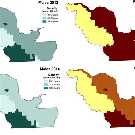 Surface Densities Derived From Top‐performing Male And Female Black