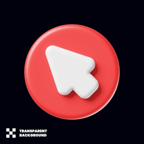 Premium Psd Cursor Arrow Button Icon In 3d Render