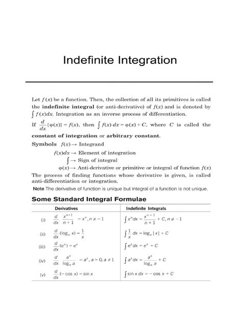 Integral Short Notes Pdf Integral Short Notes Pdf