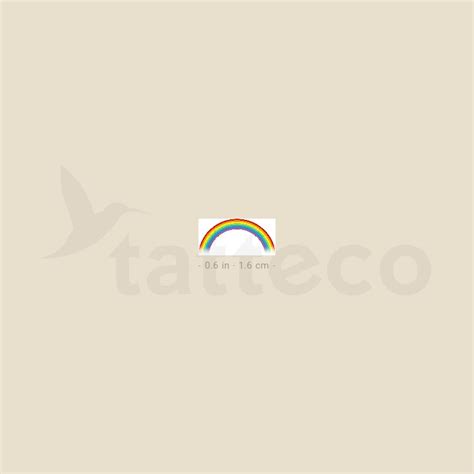 Tiny Rainbow Temporary Tattoo Set Of 3 Tatteco