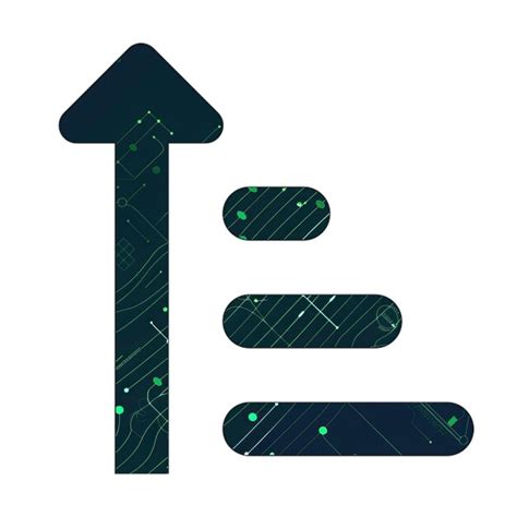 premium photo sort amount up icon green technology texture
