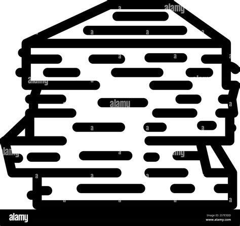 Stack Paper Document Line Icon Vector Stack Paper Document Sign Isolated Contour Symbol Black