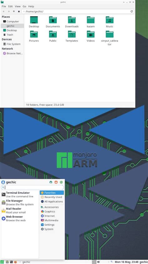 rotate and calibrate touch monitor in manjaro linux gechic