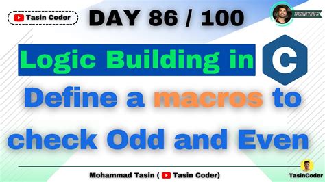 How To Build Logic In Coding Define Macros To Check Odd And Even