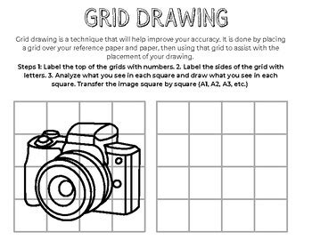 Grid Drawing Exercise By Brittany Sipe TPT