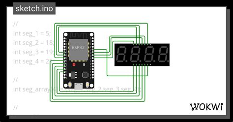 4位数码管 Wokwi Esp32 Stm32 Arduino Simulator