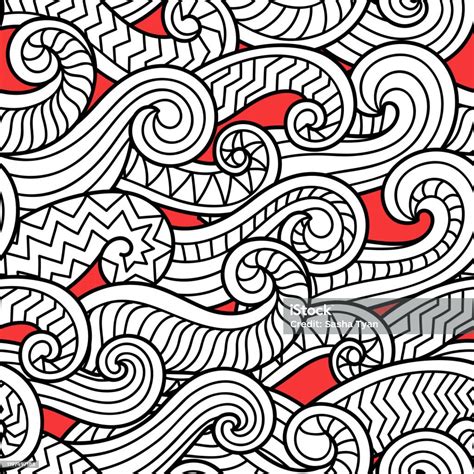 파도 매끄러운 패턴 초대 카드 디자인처럼 사용할 수 있습니다 바다 파도와 벡터 그림입니다 0명에 대한 스톡 벡터 아트 및 기타 이미지 Istock