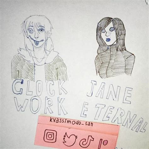 Clockwork And Jane Eternal From Creepypasta Крипипаста