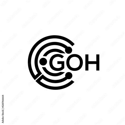Vecteur Stock Goh Letter Technology Initial Creative Logo Design Template Vector Illustration