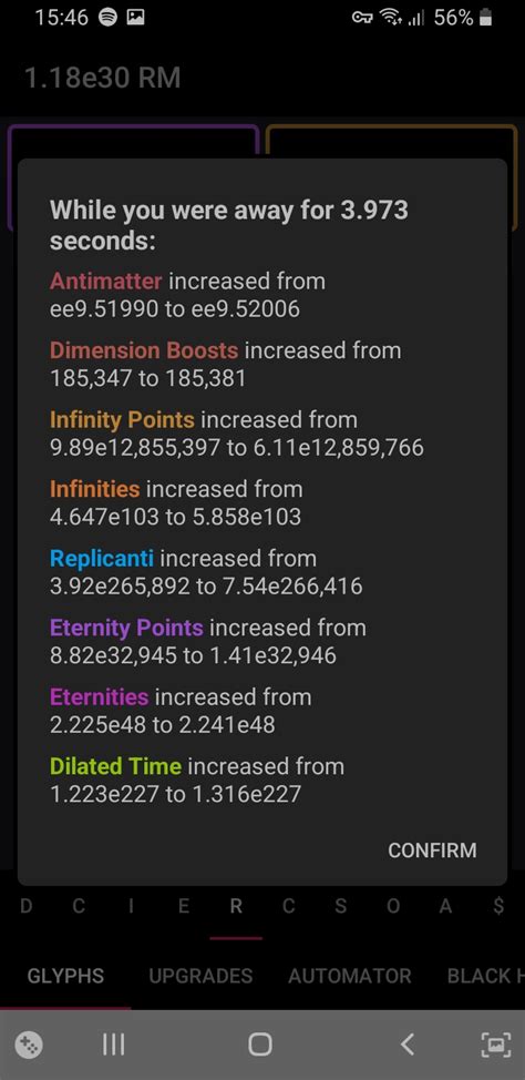 M Cel 2 Glyph Filter Specified Effect Offline Reset · Issue 534 · Antimatter Dimensions