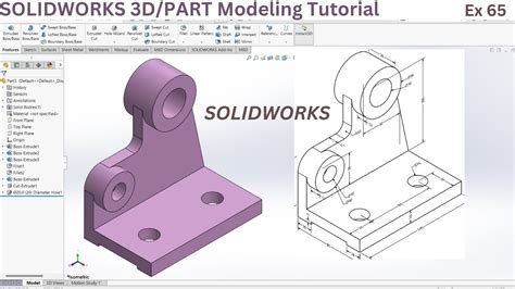 Solidworks 3d Modeling Tutorial Ex 65 Solidworks Tutorial Learn Solidworks Youtube