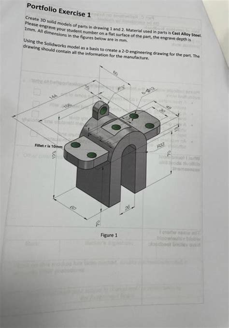 Solved Portfolio Exercise 1 Create 3d Solid Models Of Parts