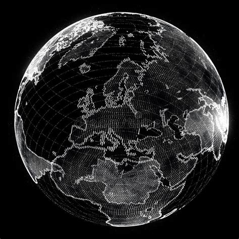Global Network Connection Abstract Earth Map Big Data Visualization