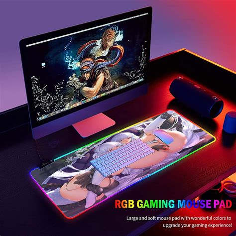 Mouse Pads Sexy Anime Girl Laptop Gamer Rgb Led Xxl Mause Pad Gaming