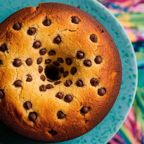 Chocolate Chip Cake Premium Ai Generated Image