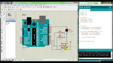 Button Dan Led Proteus Arduino Lasopacrew