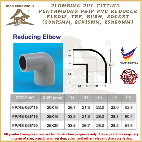 Plumbing Pvc Fitting Penyambung Paip Pvc Reducer Elbow Reducer Tee Reducer Bush Socket