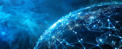 A Globe With Interconnected Lines Representing Global Internet Networks Showcasing The Global