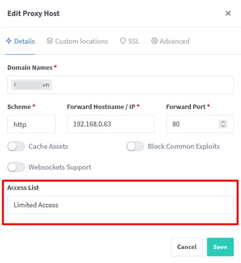 Tối ưu bảo mật cho Nginx Proxy Manager sử dụng Access Lists Thuận Bùi