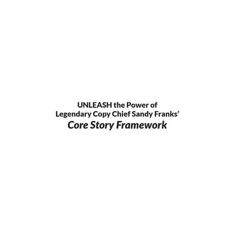 Sandy Franks Awai Core Story Framework Course Resellers