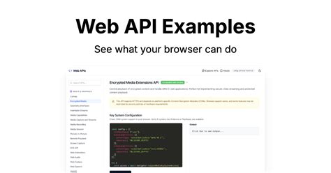 web apis explorer modern javascript web apis reference and playground